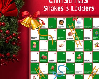 Printable Snakes and Ladders Game - Etsy UK