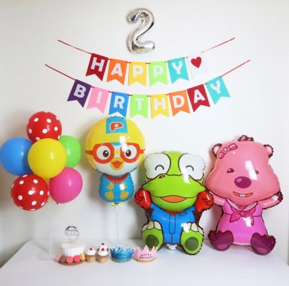 Pororo and Friends Luffy Stick Balloon Foil Balloon Perfect for Birthday Etsy
