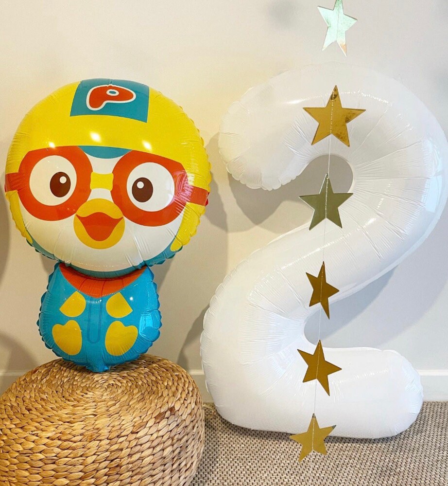 Pororo Stick Balloon Foil Balloon Perfect for Birthday 뽀로로 풍선 - Etsy