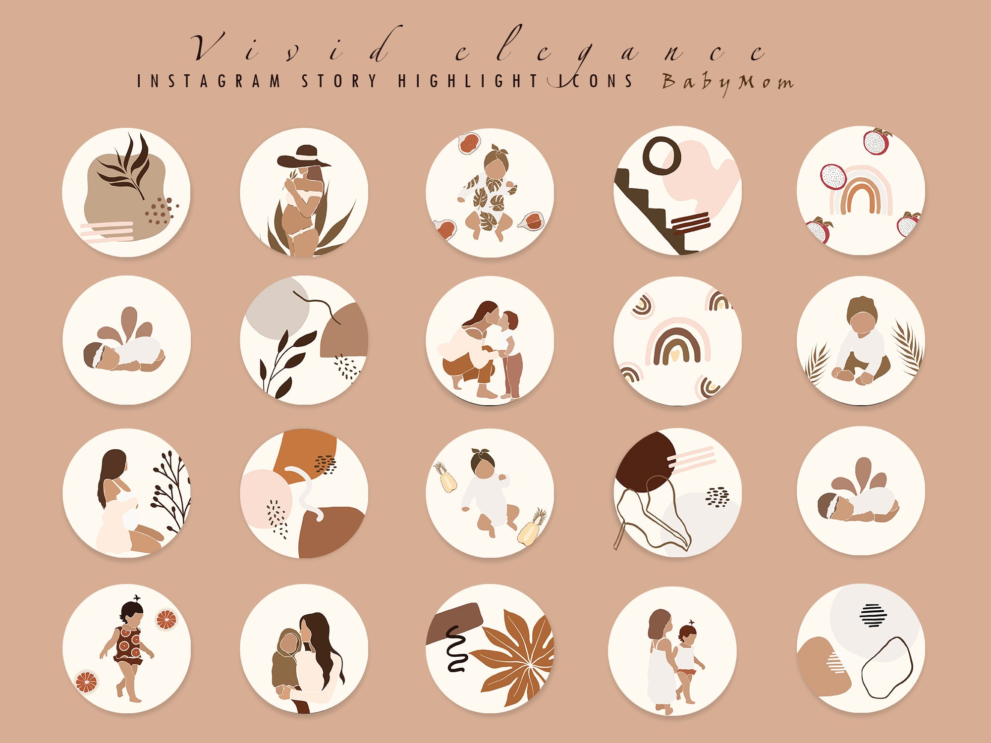 DIY Digital Instagram Story Highlight Covers Templates _7 Piece set ...