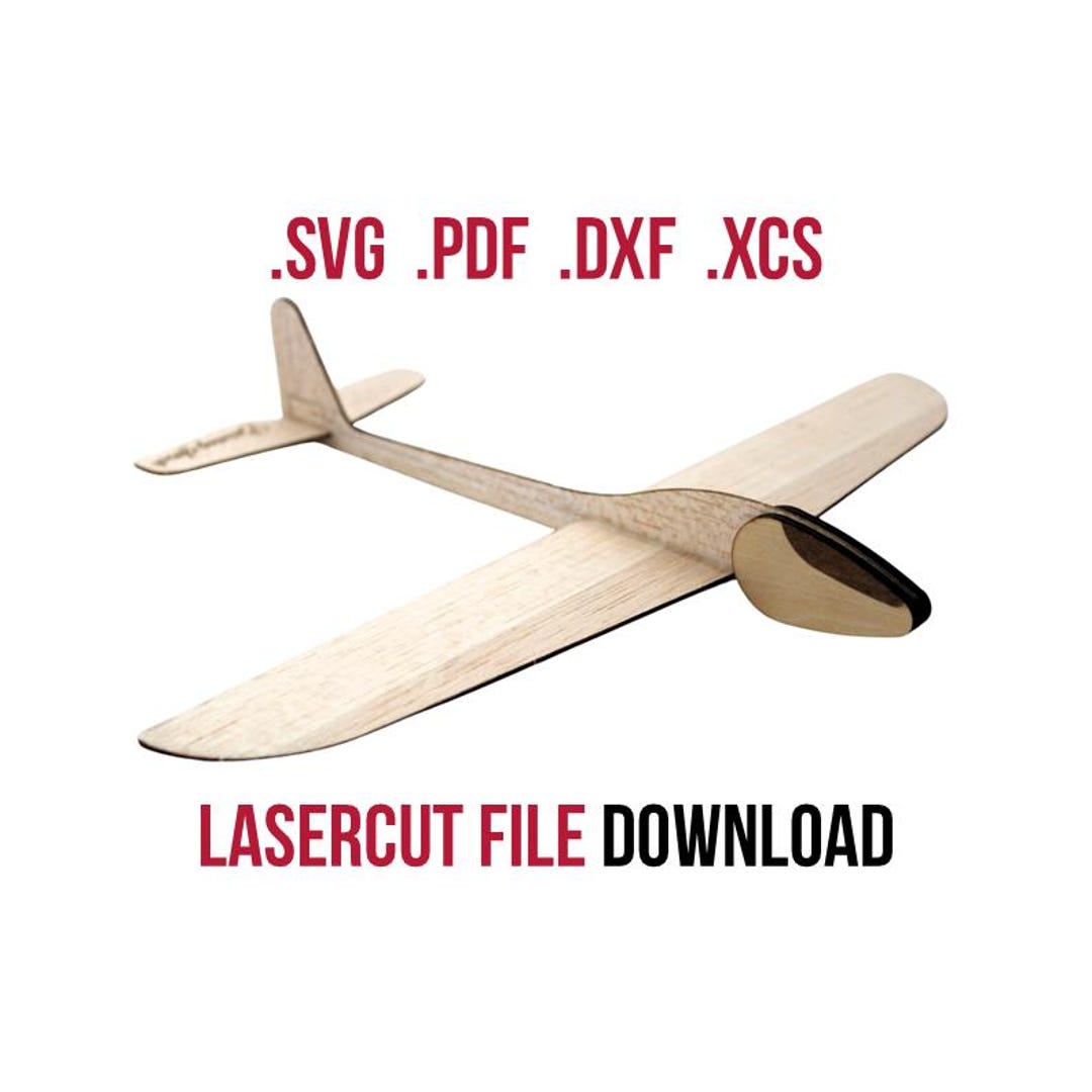 Laser Cut Glider SVG | Wooden Glider Template | DXF for Xtool ...