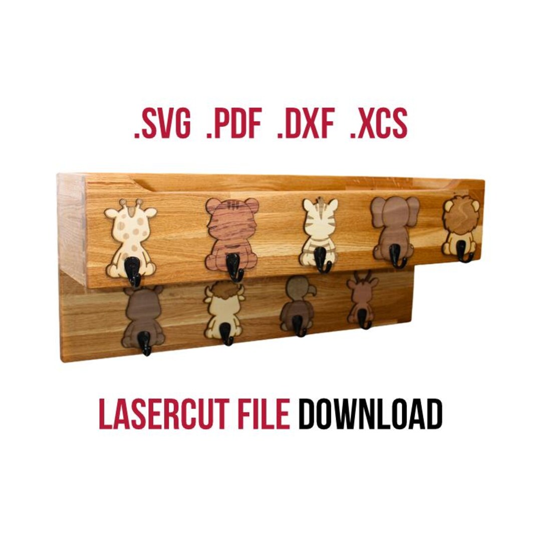 Minimalist Savannah & Wildlife Laser File Set | Wooden Wardrobe Animals ...