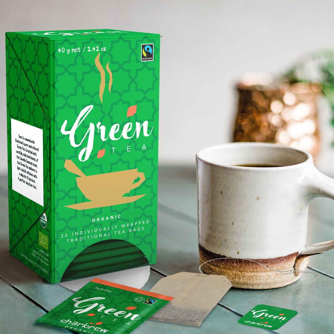 Organic Green Tea Bags Individually Wrapped 20x 60x or 120 - Etsy