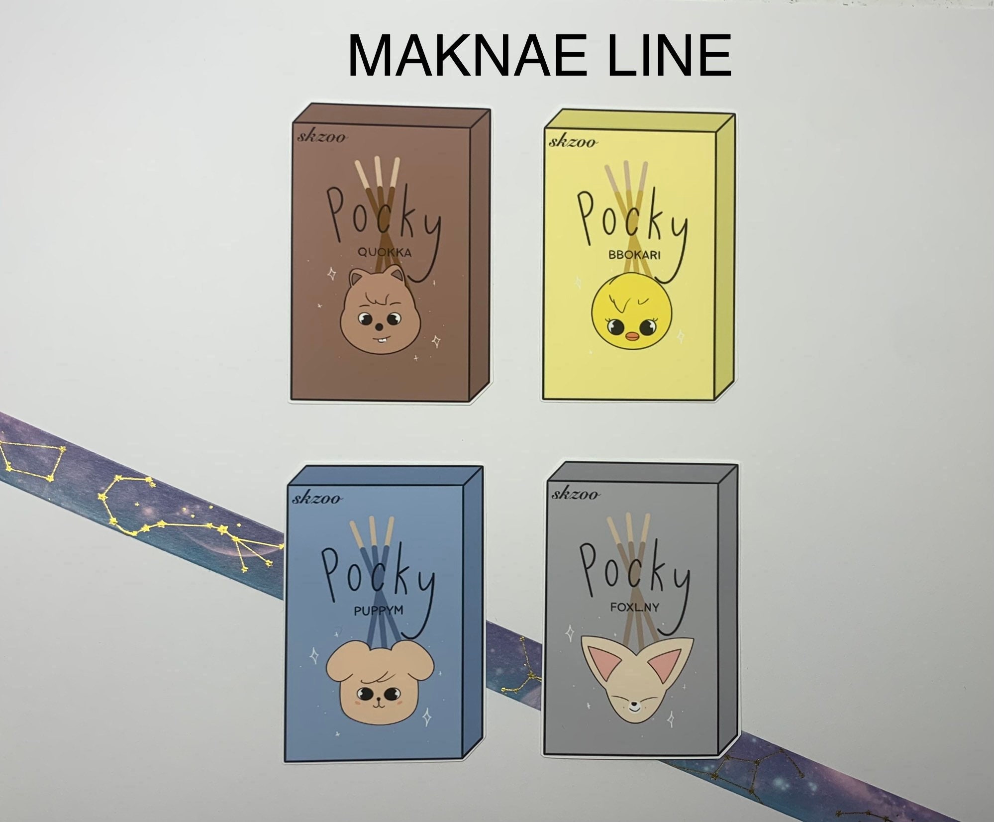 Skzoo Pocky Stickers | Stray Kids Glossy or Matte Vinyl Sticker - Etsy