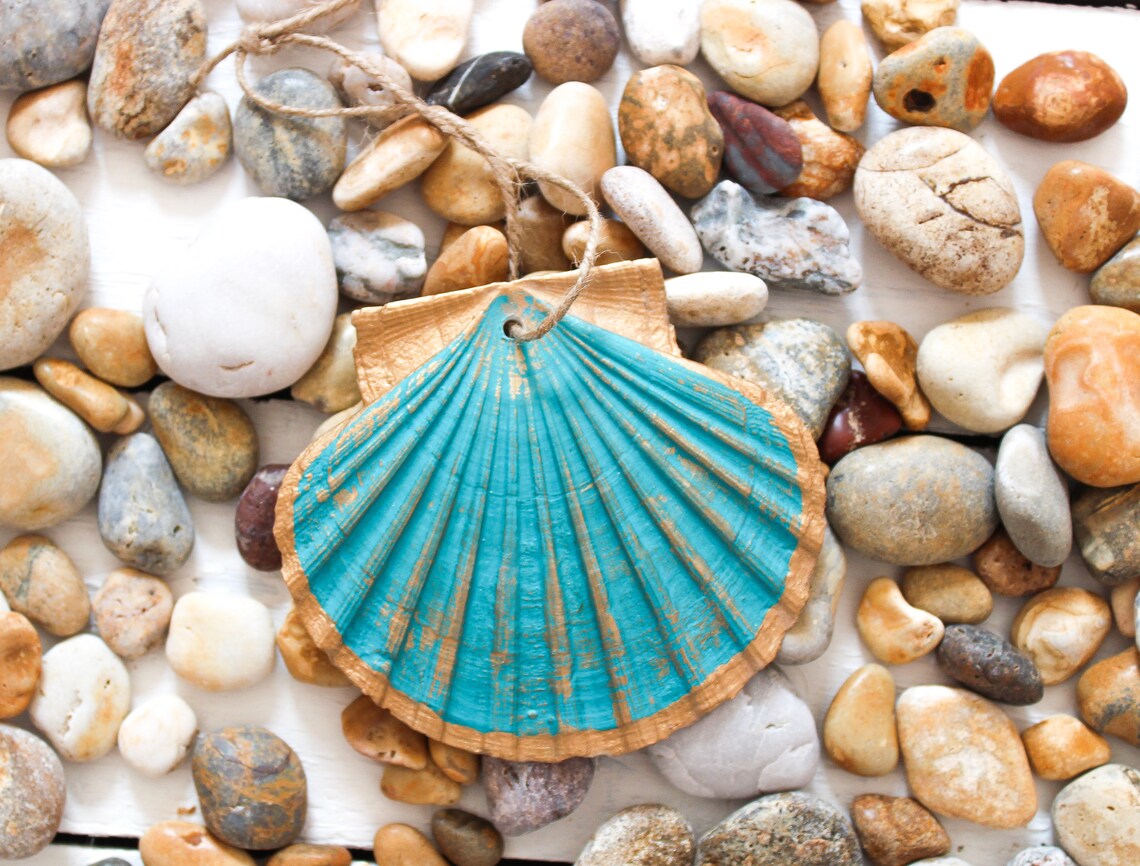Scallop Shell Hanging Home Decoration Seaside Home Decor | Etsy