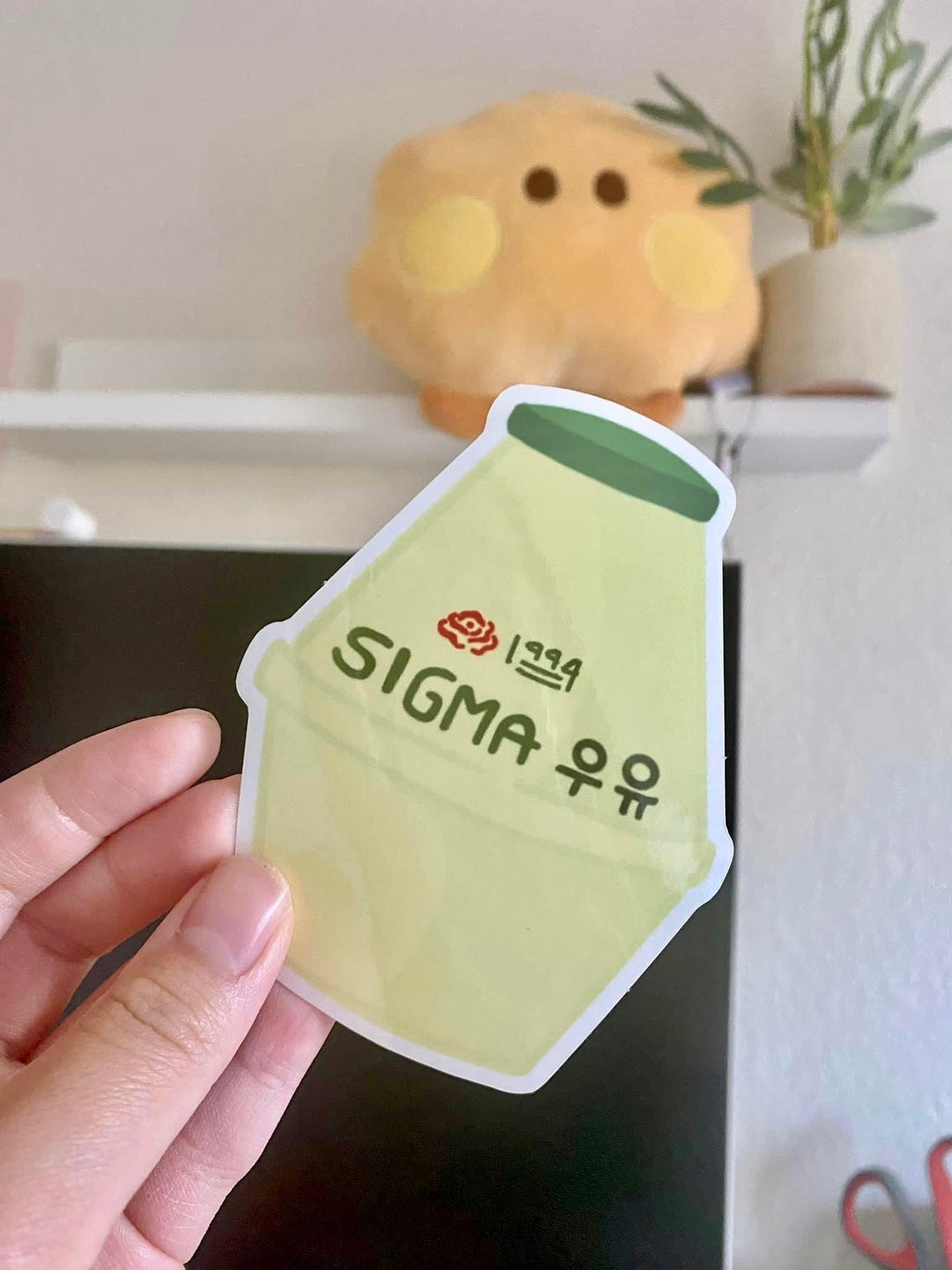 Sigma Psi Zeta Strawberry and Banana Korean Milk Inspired Sticker - Etsy