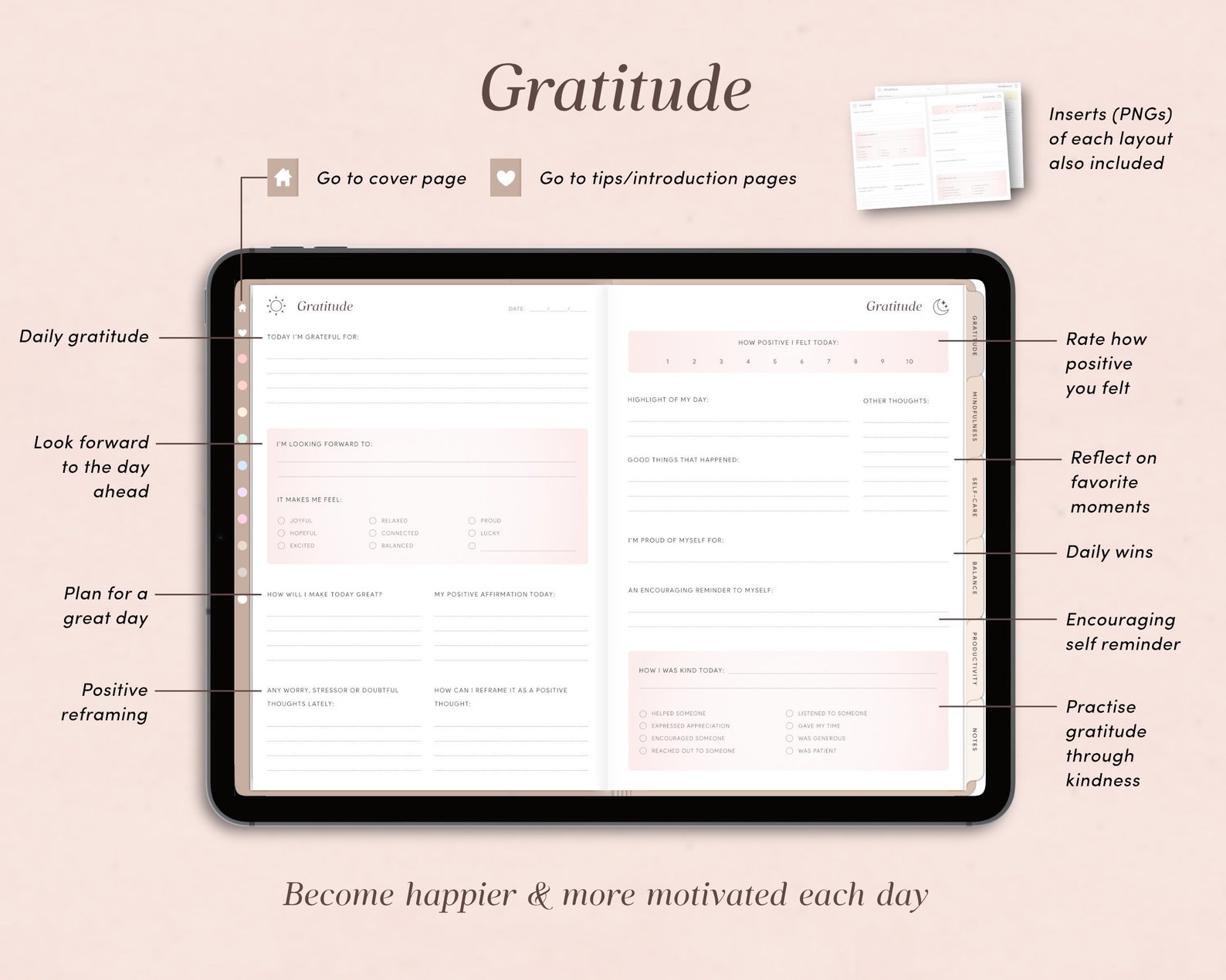 Morning and Evening Journal by the Kind Goal Digital Journal - Etsy