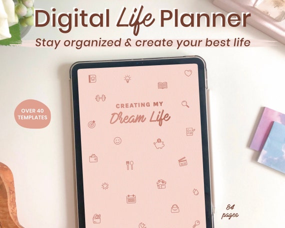 Digital Life Planner Undated Portrait Ipad Planner by the - Etsy UK