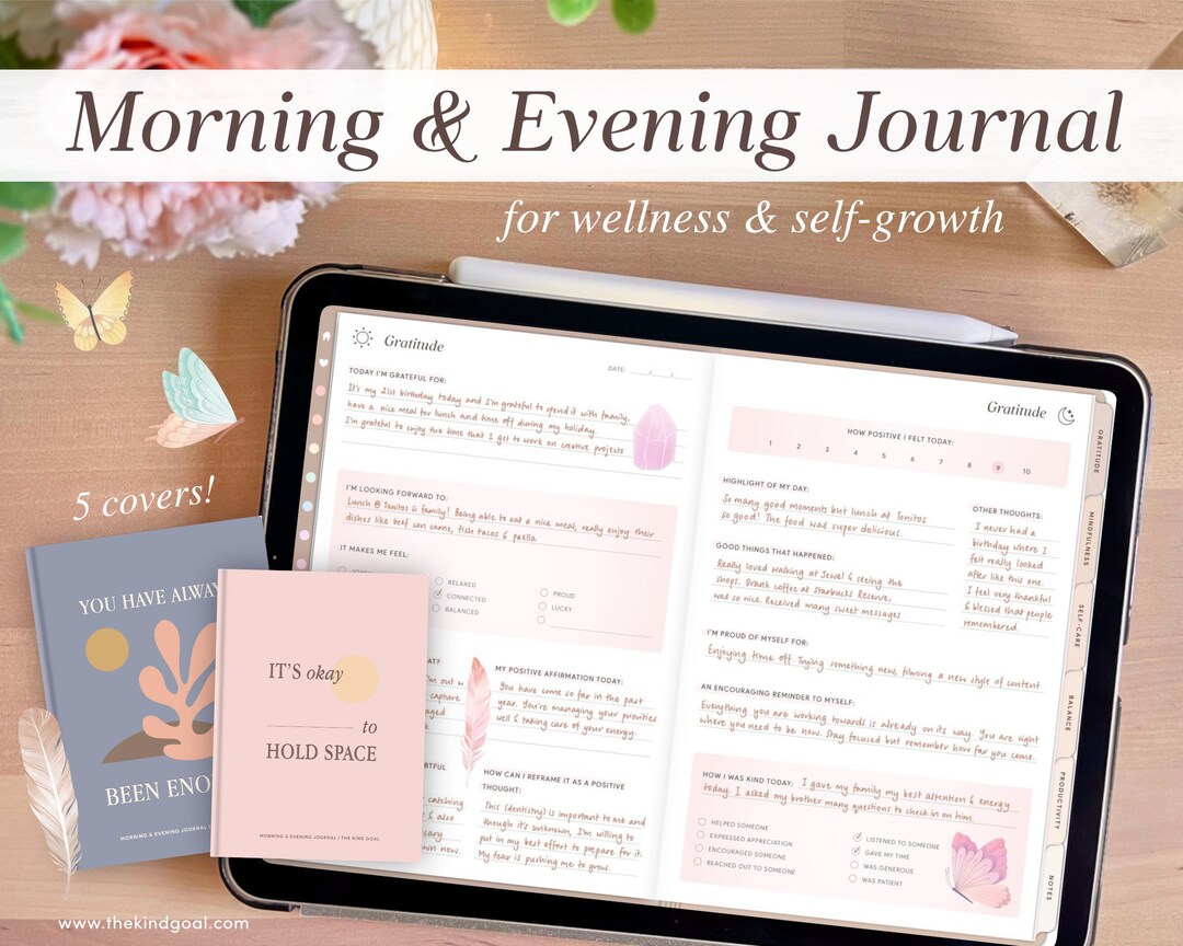 Morning and Evening Journal by the Kind Goal Digital Journal for ...