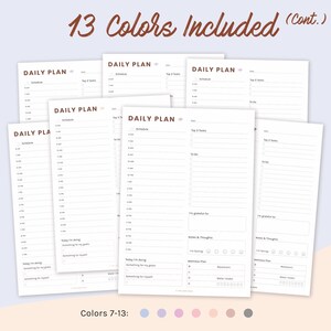 Digital & Printable Daily Planner A4 and US Letter (Instant Download ...