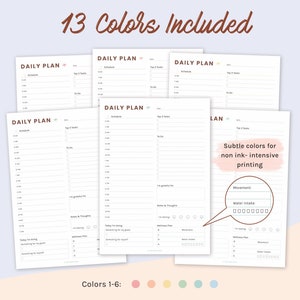 Digital & Printable Daily Planner A4 and US Letter (Instant Download ...