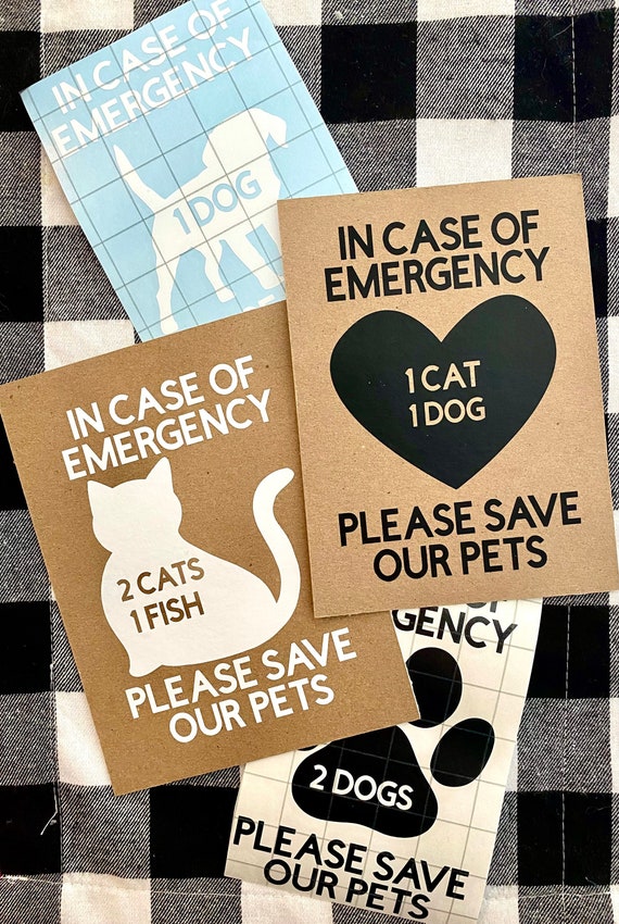 EMERGENCY PET DECAL custom - Etsy