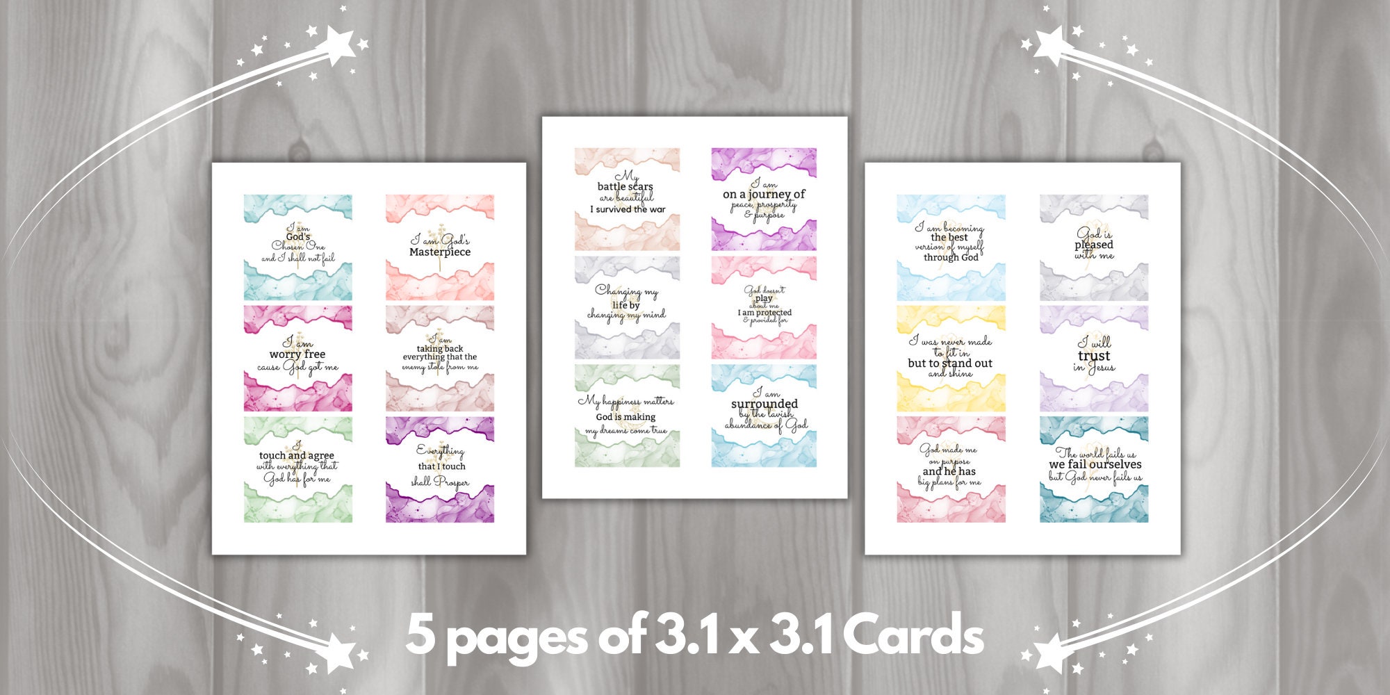 Printable Christian Affirmation Cards, Biblical Affirmation Cards ...