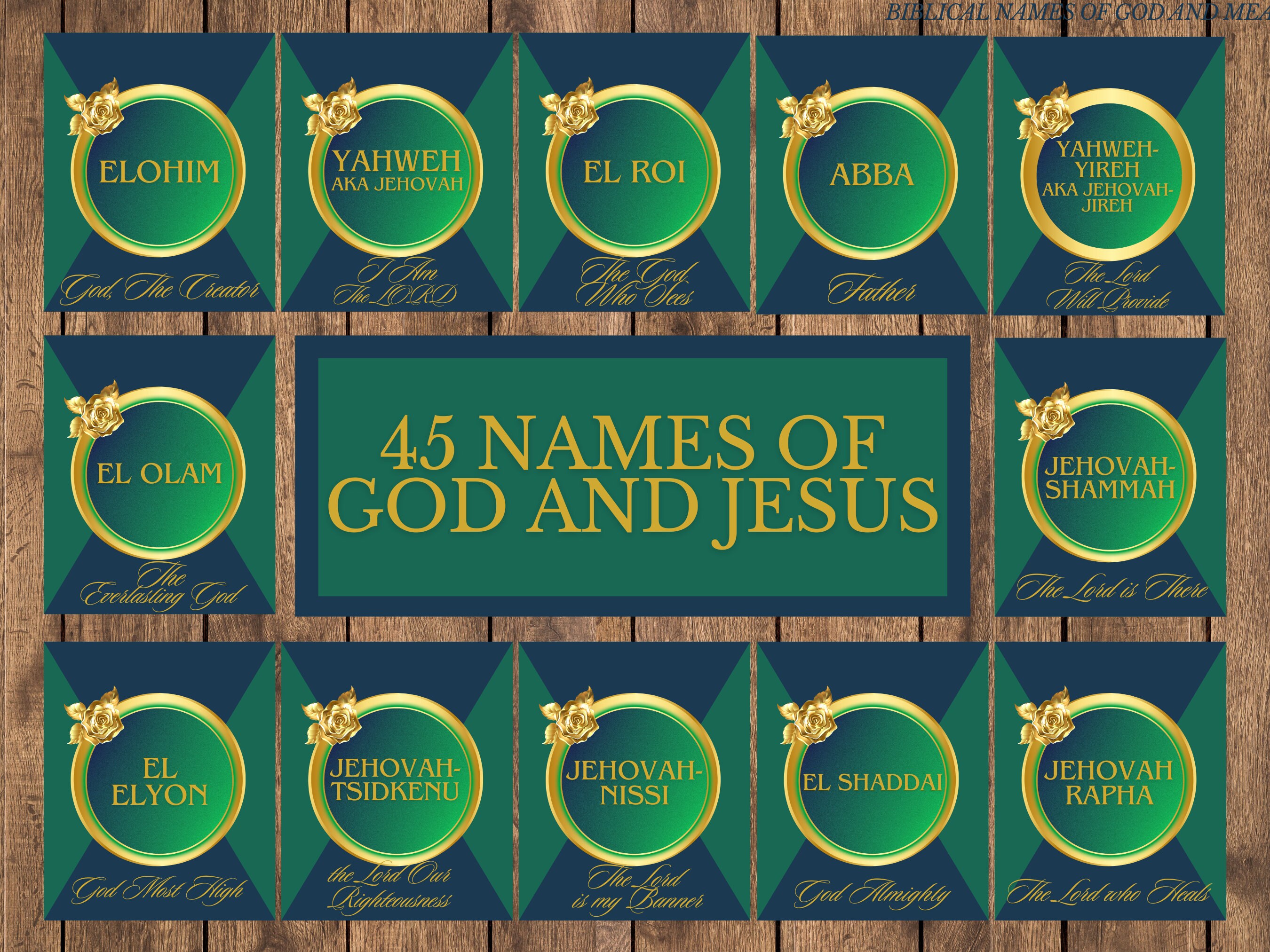 Names of God Printable Affirmations | Faith-based Printables | Bible ...