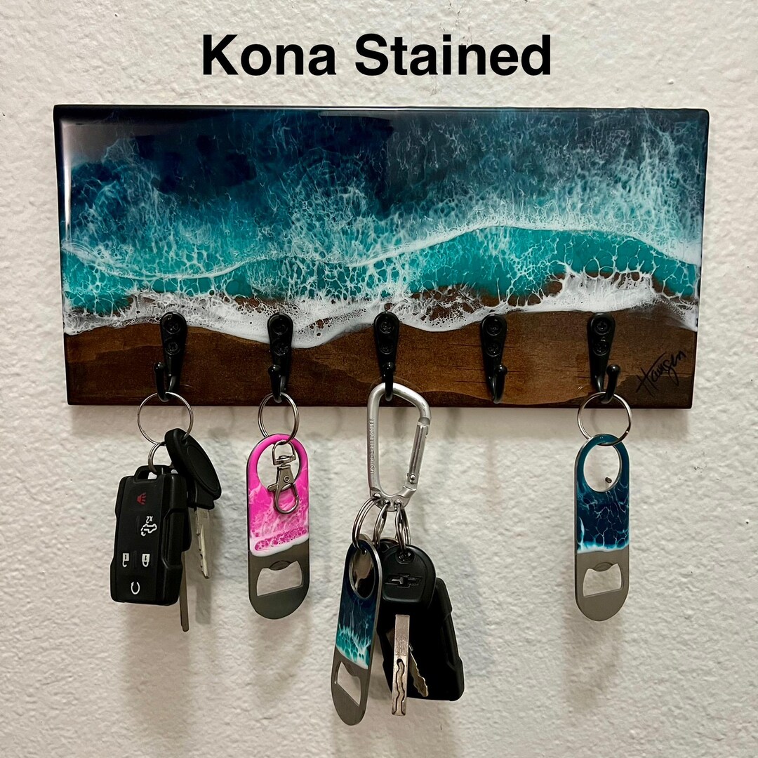 Beach House, Medium Size Ocean Key Rack/leash Holder, Beachy Key Rack ...