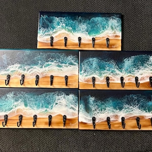 Beach House, Medium Size Ocean Key Rack/leash Holder, Beachy Key Rack ...