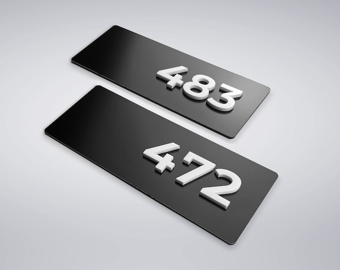 Custom Matte Black Hotel Room Number - Signs With Numbers ...