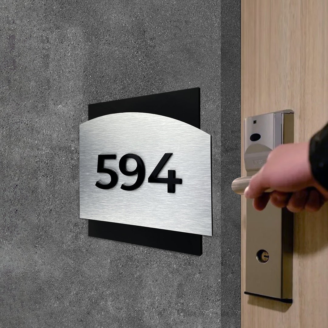 Door Number Sign - Modern Exam Room Numbers - Apartment Door Number ...
