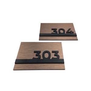 Custom Door Number Signs - Modern Personalized Door Numbers Plaques ...