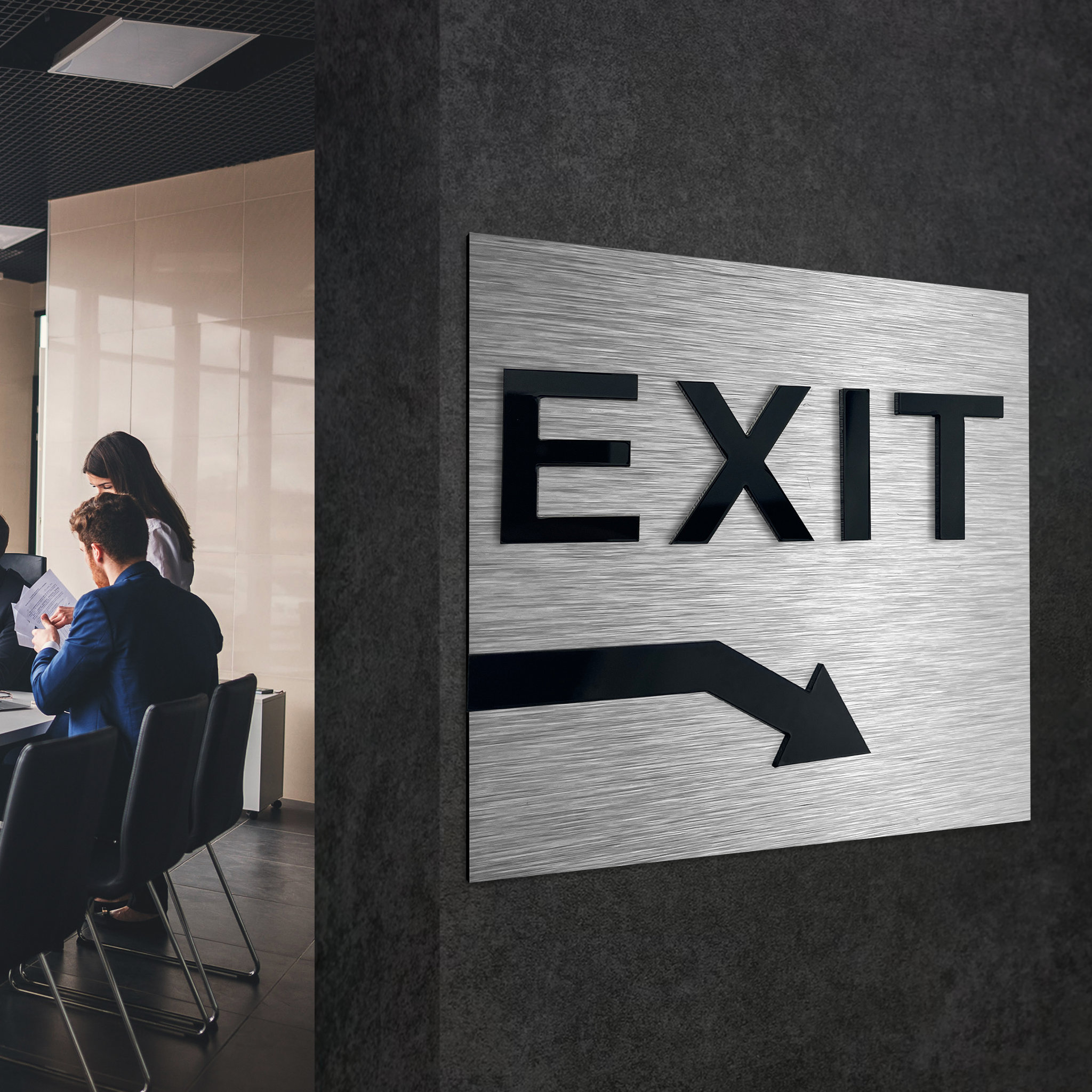Hotel Exit Signs Emergency Sign Arrow / Bullet Signage - Etsy