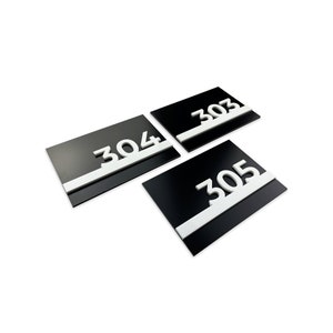 Hotel Room Number Signs - Modern Suite Signage - Apartment Door Numbers ...