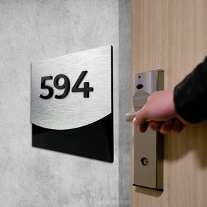 Personalized Door Number Sign - Modern Exam Room Numbers - Apartment ...