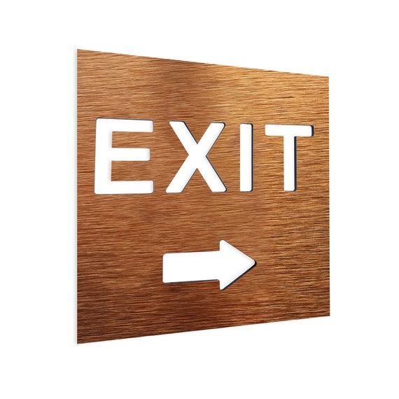 Exit Door Signs Exit Sign With Arrow Office Door Sign | Etsy
