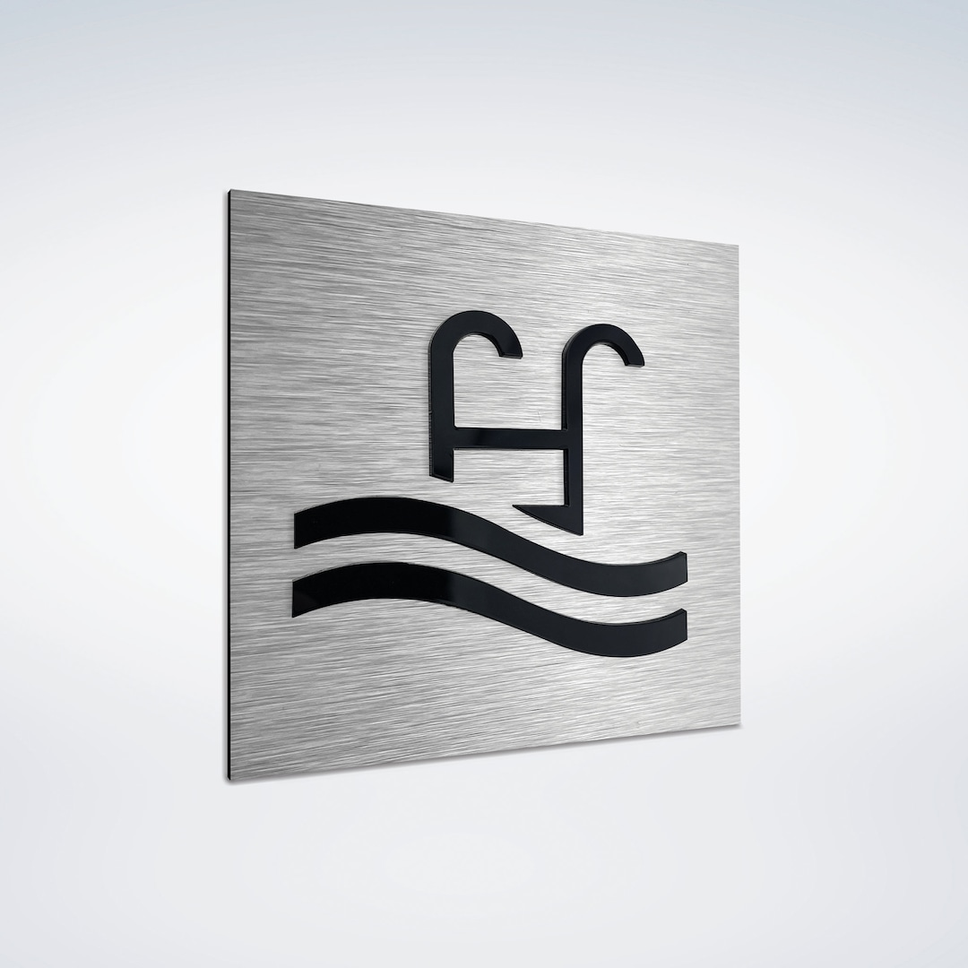 Custom Pool Sign - Swimming Pool Signage - Signs for Pools - Modern ...