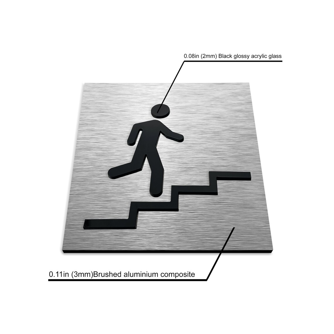 Modern Stair Sign Fire Exit Signage Office Stairwell Signs - Etsy