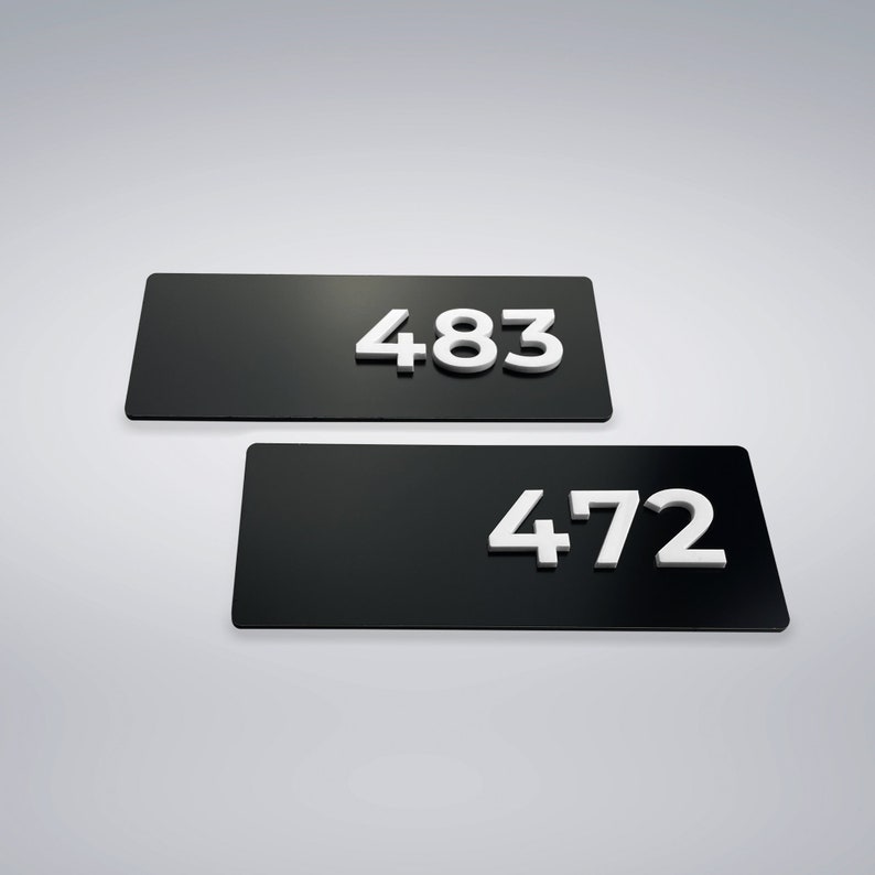 Custom Matte Black Hotel Room Number Signs With Numbers - Etsy