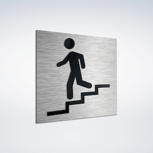 Stairs Sign - Fire Exit Signage - Stairway Identification Signs - Metal ...