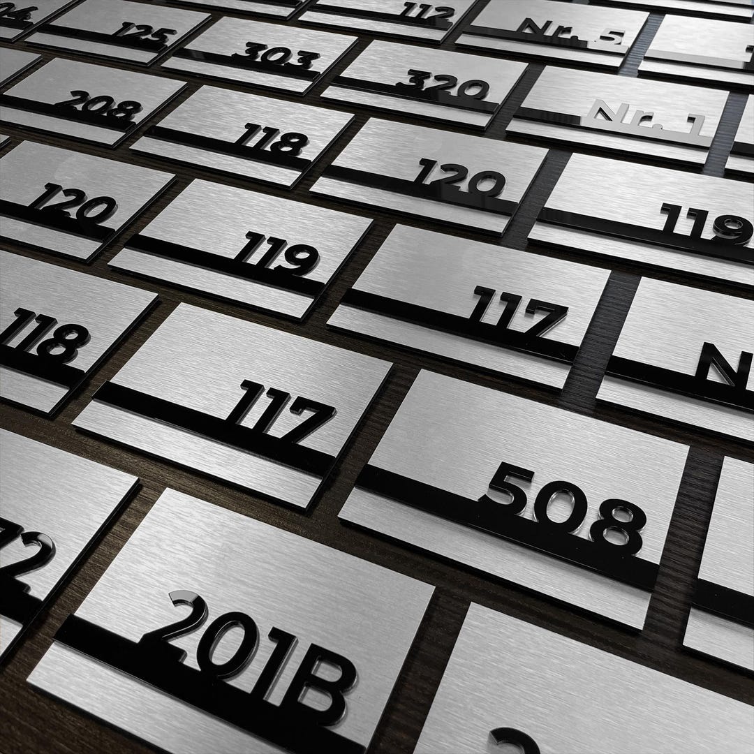 Office Door Numbers - Hotel Room Number Plates - Apartment Signage ...