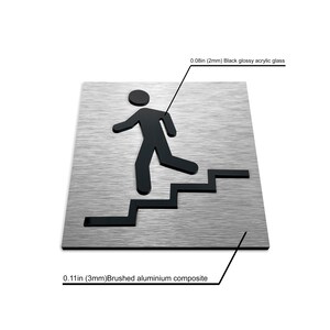 Stairs Sign - Fire Exit Signage - Stairway Identification Signs - Metal ...