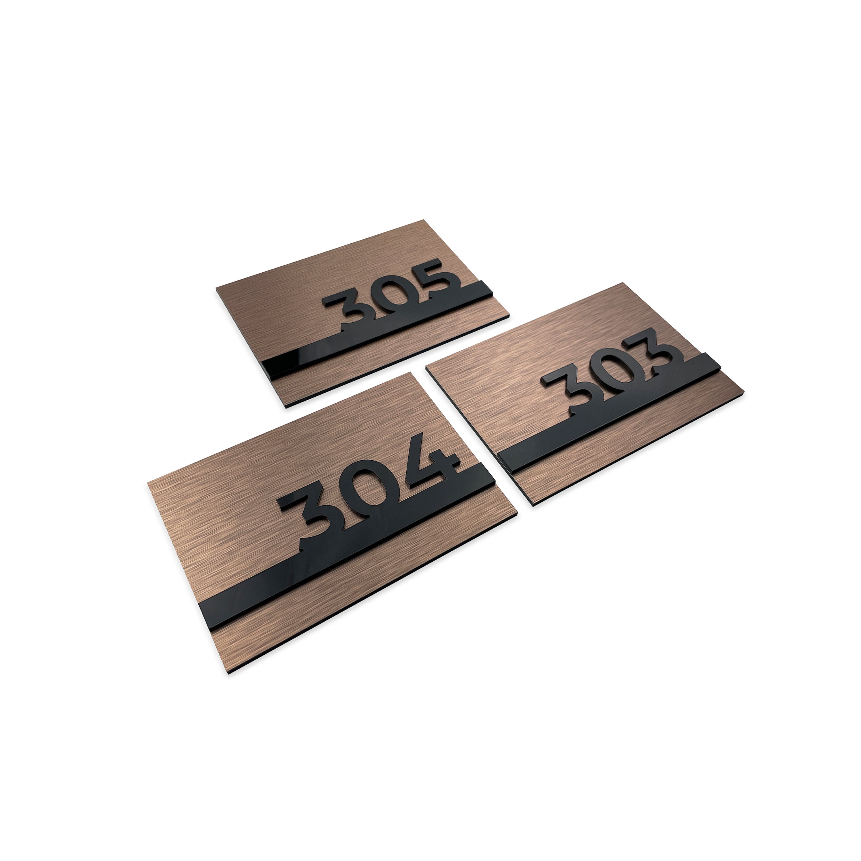 Custom Door Number Signs - Modern Personalized Door Numbers Plaques ...