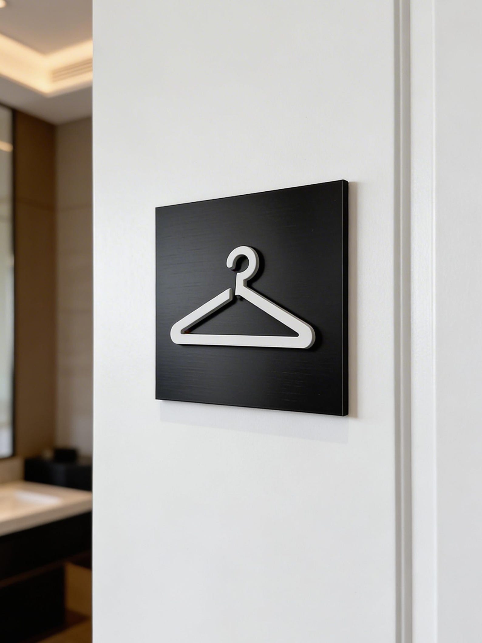 Wardrobe Sign, Dressing Room Door Plaque, Modern 3D Changing Room Sign ...
