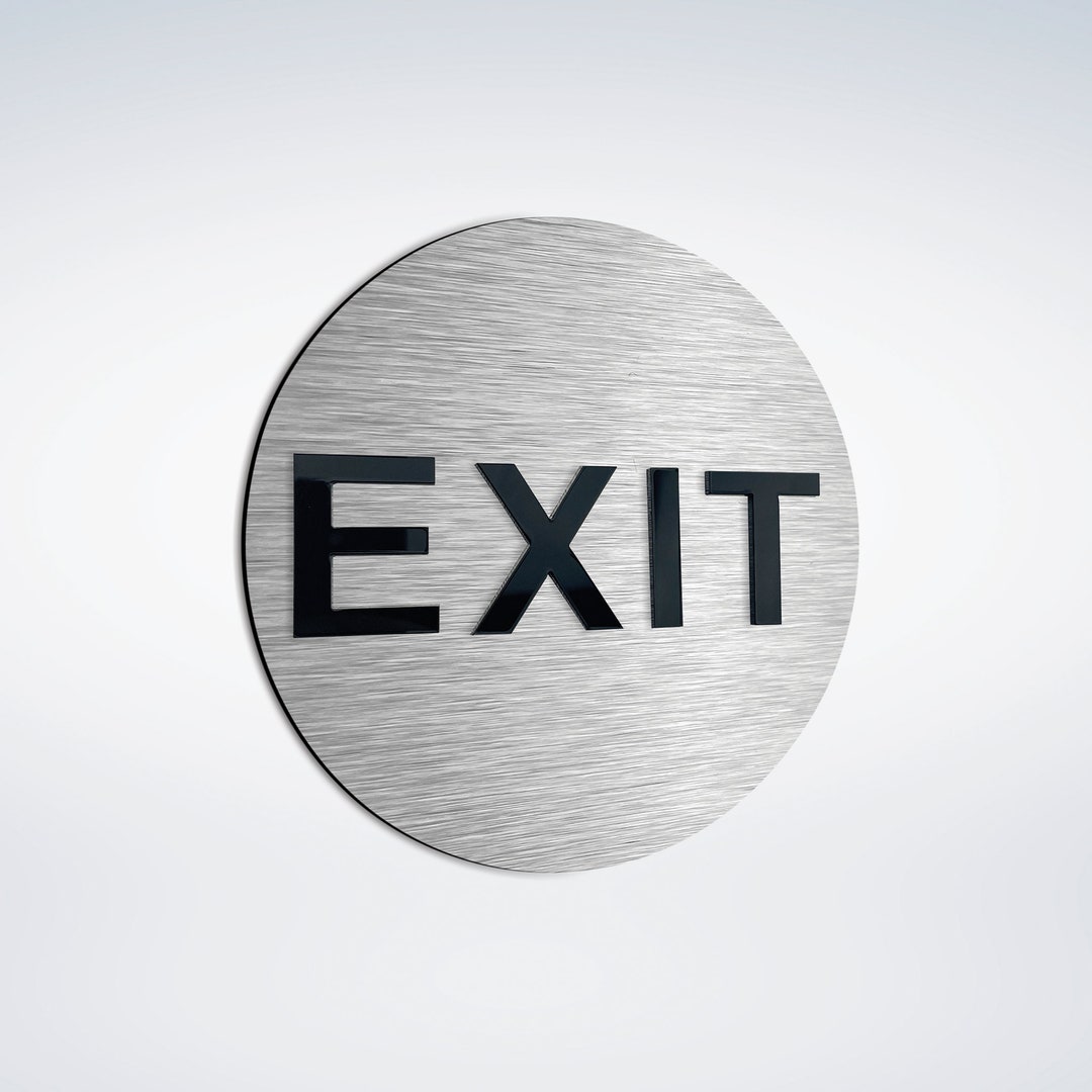 Emergency Exit Sign - Hotel Door Signs - This Way Signage - Stairs Exit ...