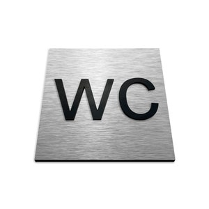 Unisex Toilet Signage - Restroom Door Signs - WC Bathroom Sign - Water ...