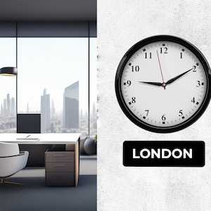 World Clock Sign - Time Zone Custom Wall Signs - Customized Door ...