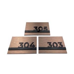 Custom Door Number Signs - Modern Personalized Door Numbers Plaques ...