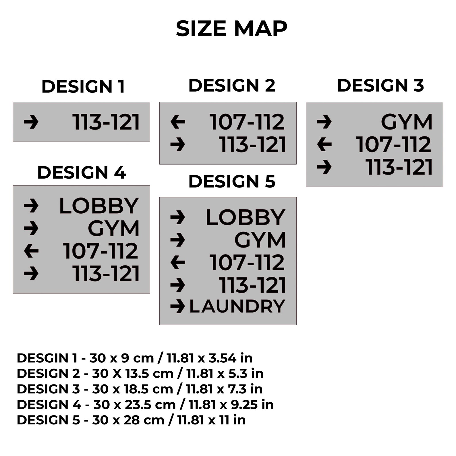 Directional Signs, Hotel Room Directional Signs, Custom Wayfinding ...