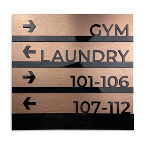 Hotel Wayfinding Sign - Directional Signs, Custom Room Directional ...