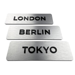 World Clock Sign - Time Zone Custom Wall Signs - Customized Door ...