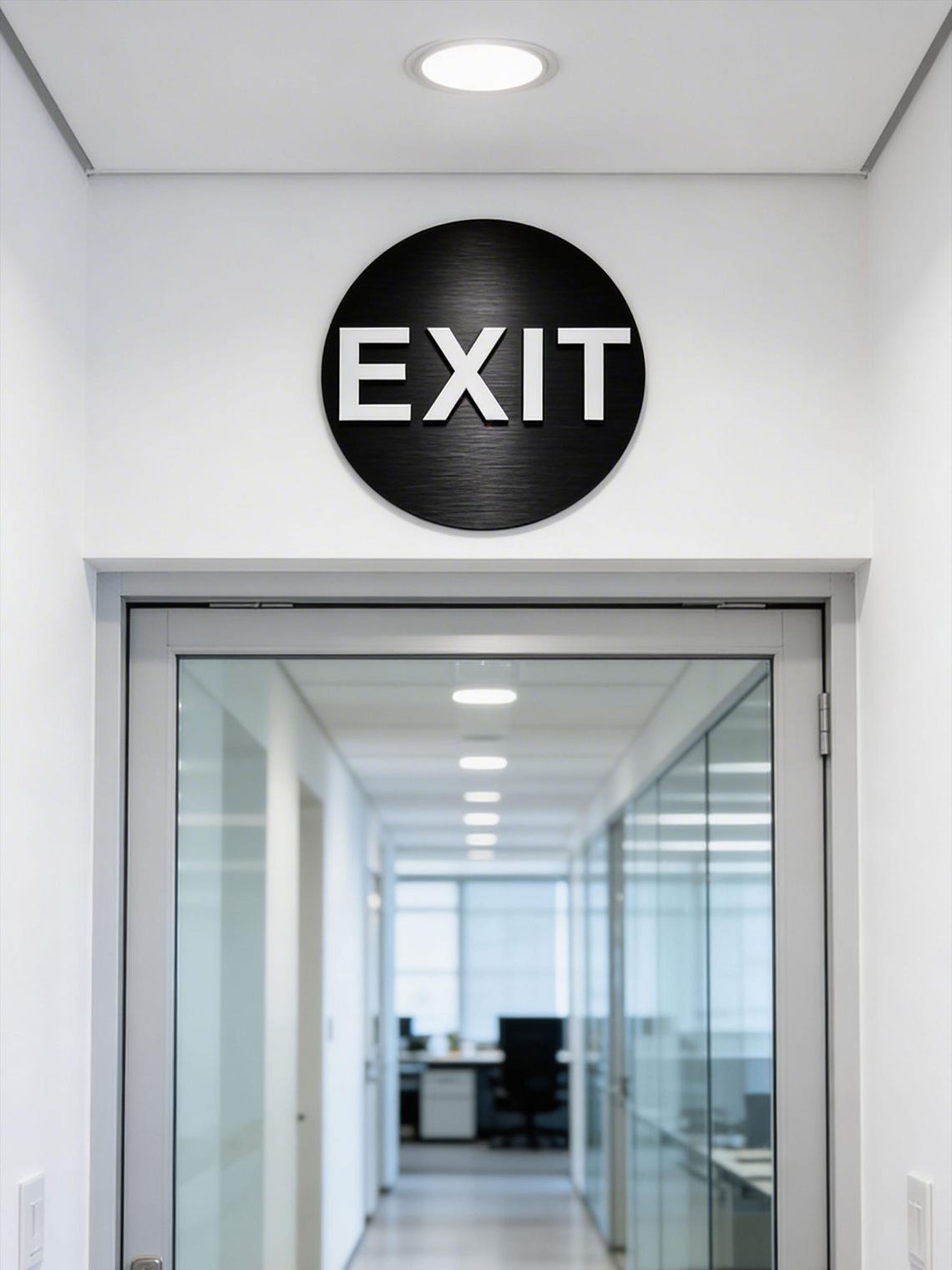 Exit Sign, Modern 3D Exit Door Plaque, Acrylic Emergency Wayfinding ...