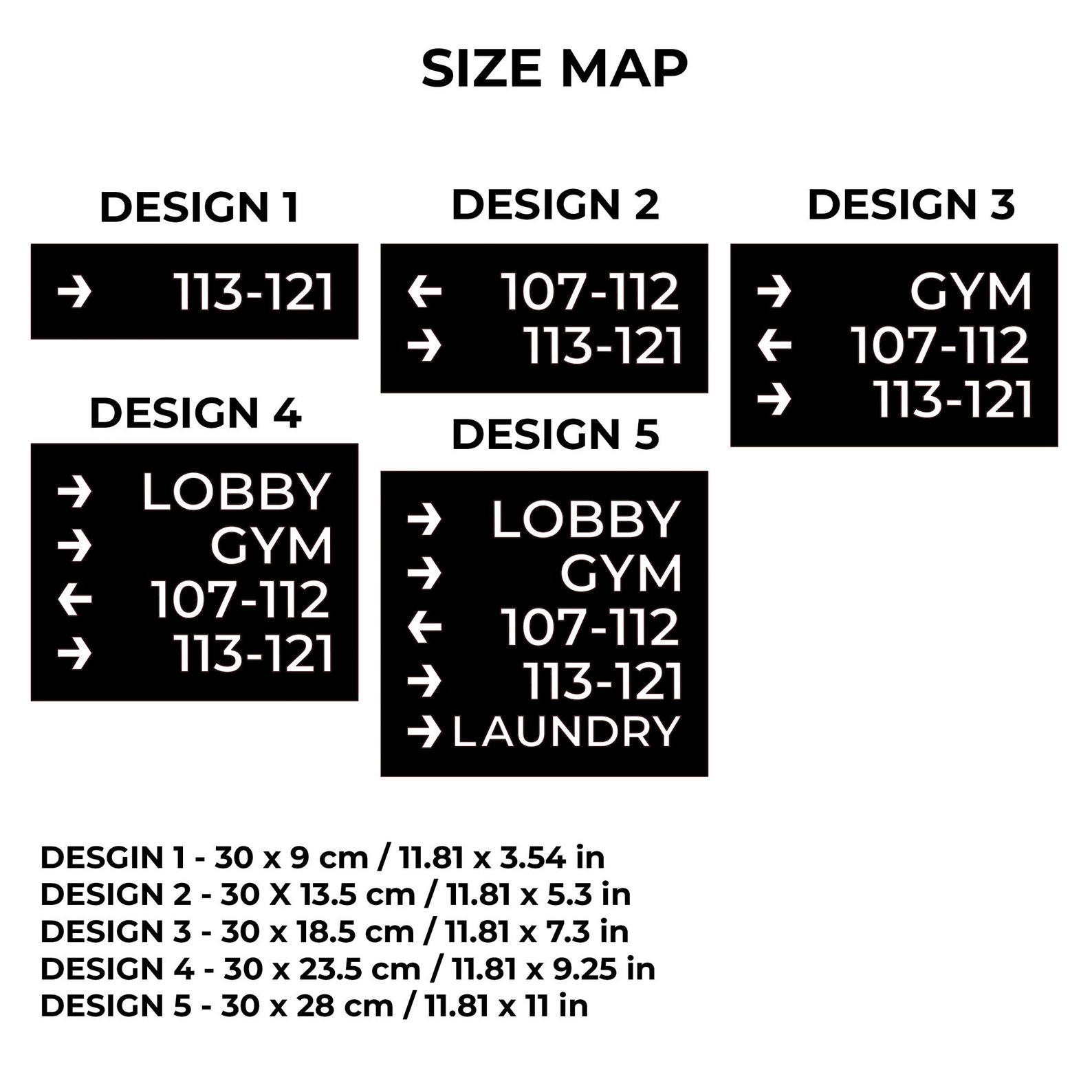 Custom Directional Sign. Hotel Room Directional Signs, Wayfinding Signs ...