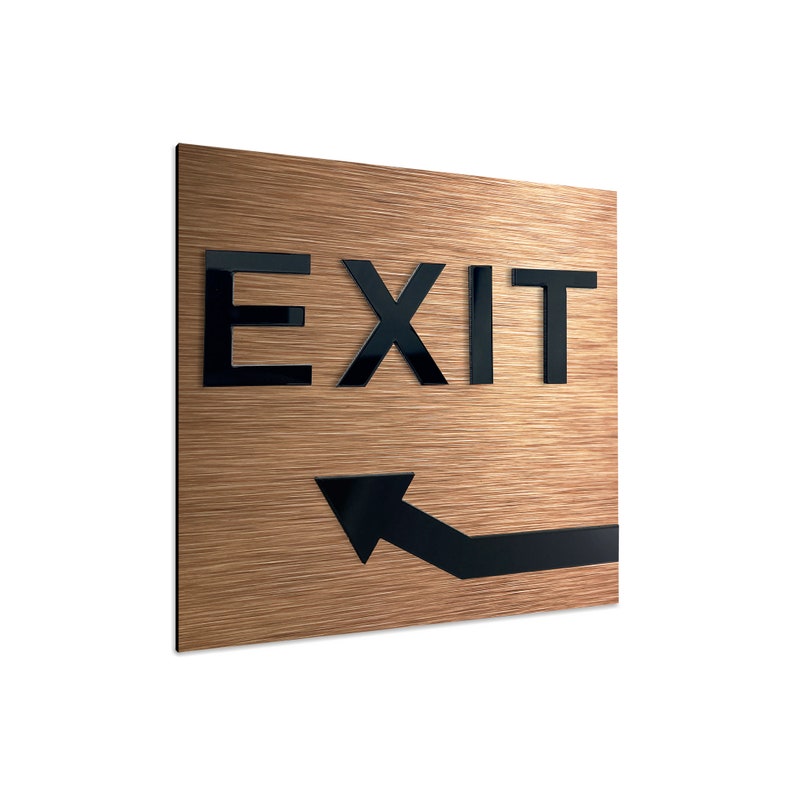 Building Exit Signs Emergency Sign Arrow / Bullet Signage - Etsy