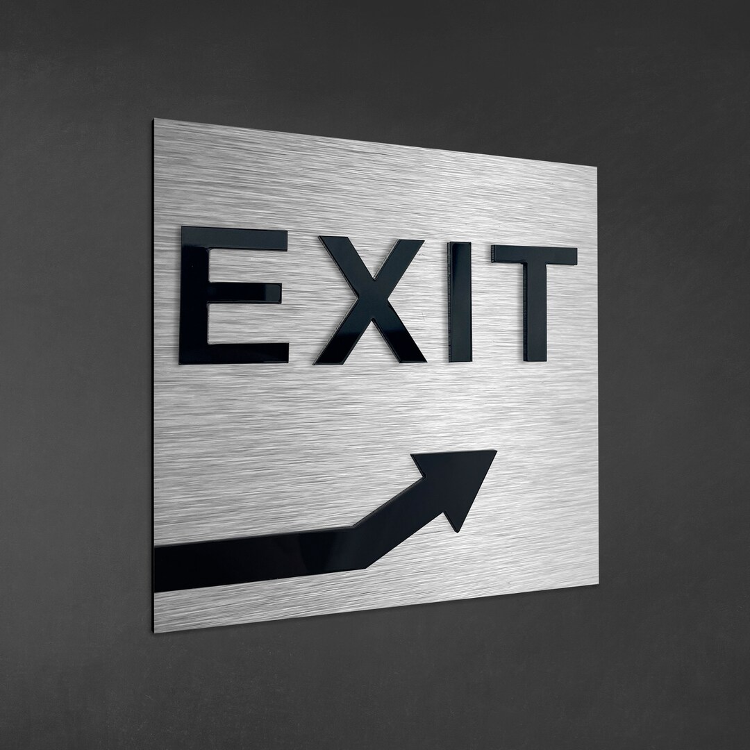 Exit This Way Sign Emergency Signs Arrow / Bullet Signage - Etsy