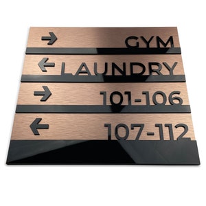 Hotel Wayfinding Sign - Directional Signs, Custom Room Directional ...