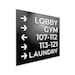 Custom Directional Sign. Hotel Room Directional Signs, Wayfinding Signs ...