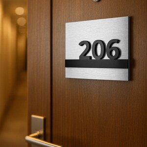 Custom Apartment Number Room Signs - Personalized Hotel Rooms Numbers ...
