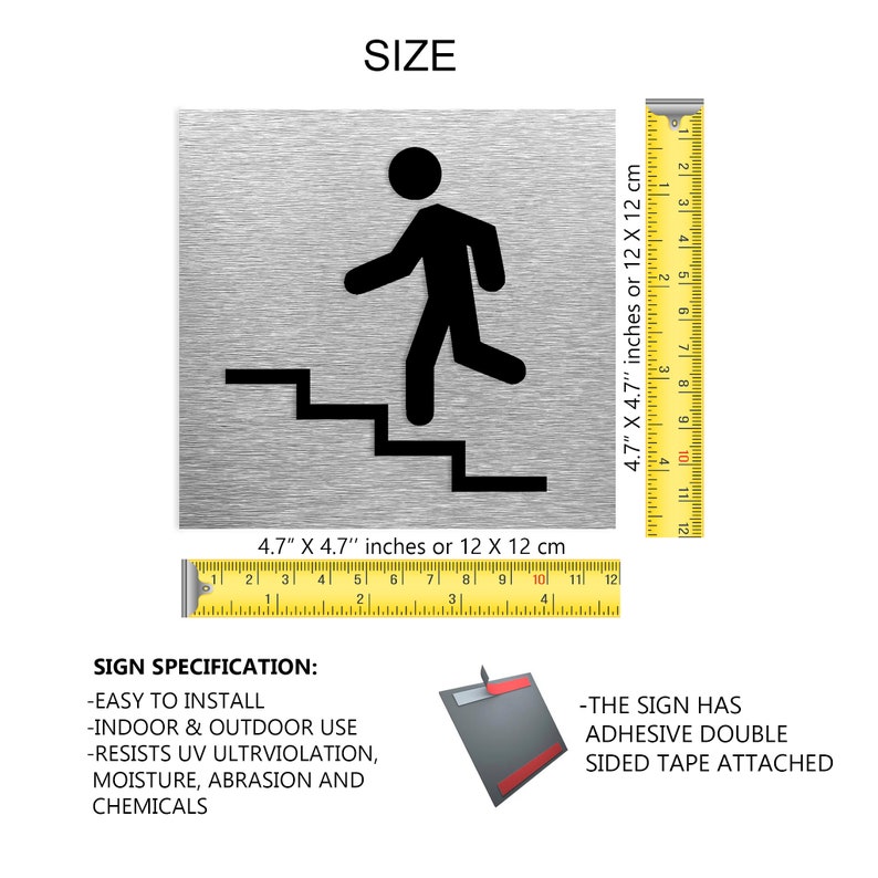Stairway Identification Signs Stairs Sign Fire Exit - Etsy